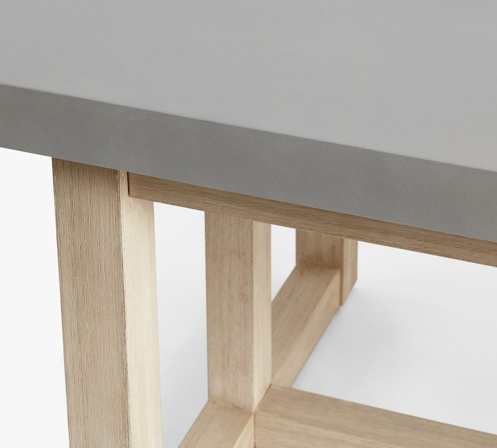 Portola Rectangular Concrete Dining Table | Pottery Barn