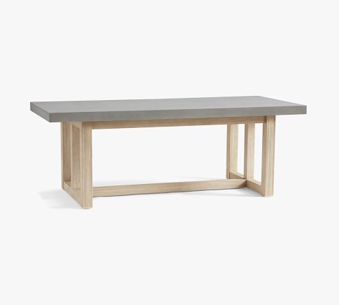 Portola Rectangular Concrete Dining Table | Pottery Barn