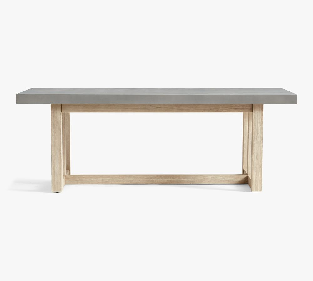 Portola Rectangular Concrete Dining Table | Pottery Barn