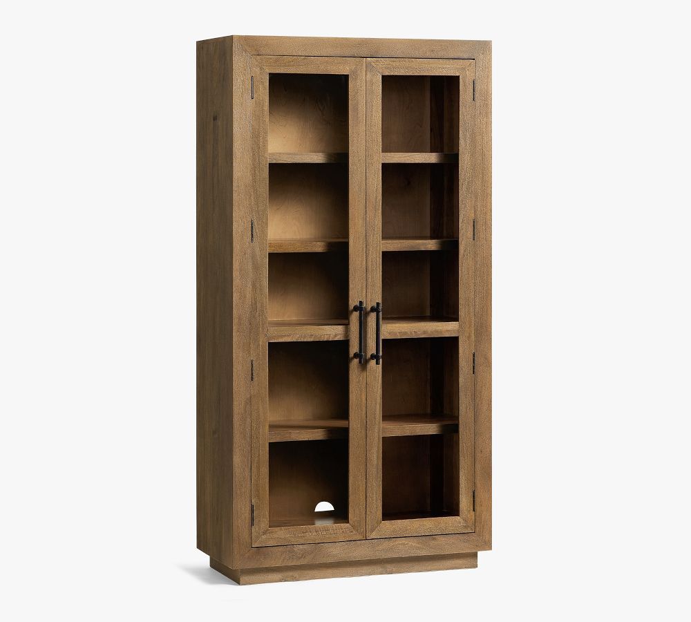 Oakleigh Glass Storage Cabinet | Pottery Barn