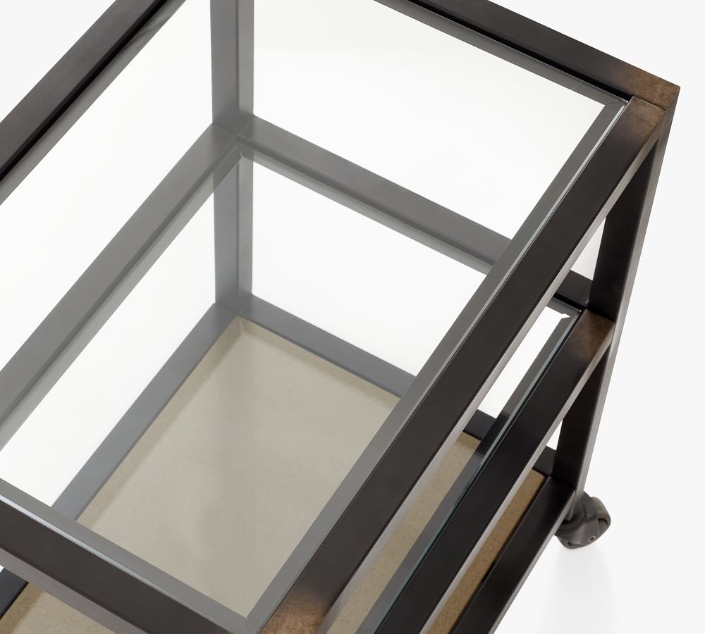 Flynn 20" Metal Rolling Storage Cart | Pottery Barn