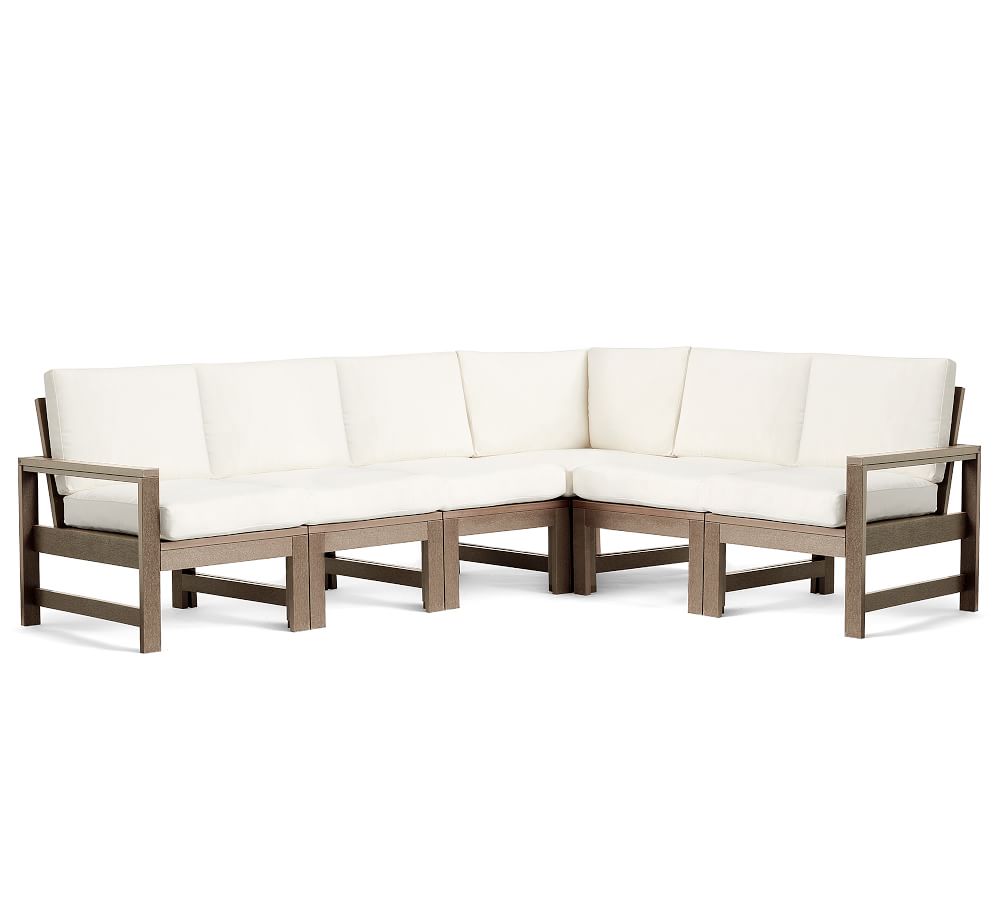 Indio by Polywood Outdoor Sectional Set, Vintage Sahara | Pottery Barn