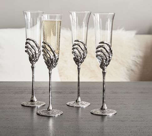 Skeleton Hand Double Old Fashioned Glass | Pottery Barn