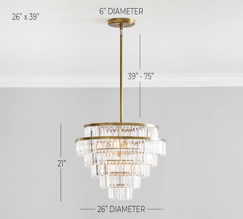 Gemma Crystal Round Chandelier | Pottery Barn