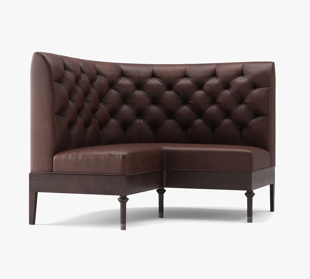 Hayworth Leather Modular Banquette | Pottery Barn