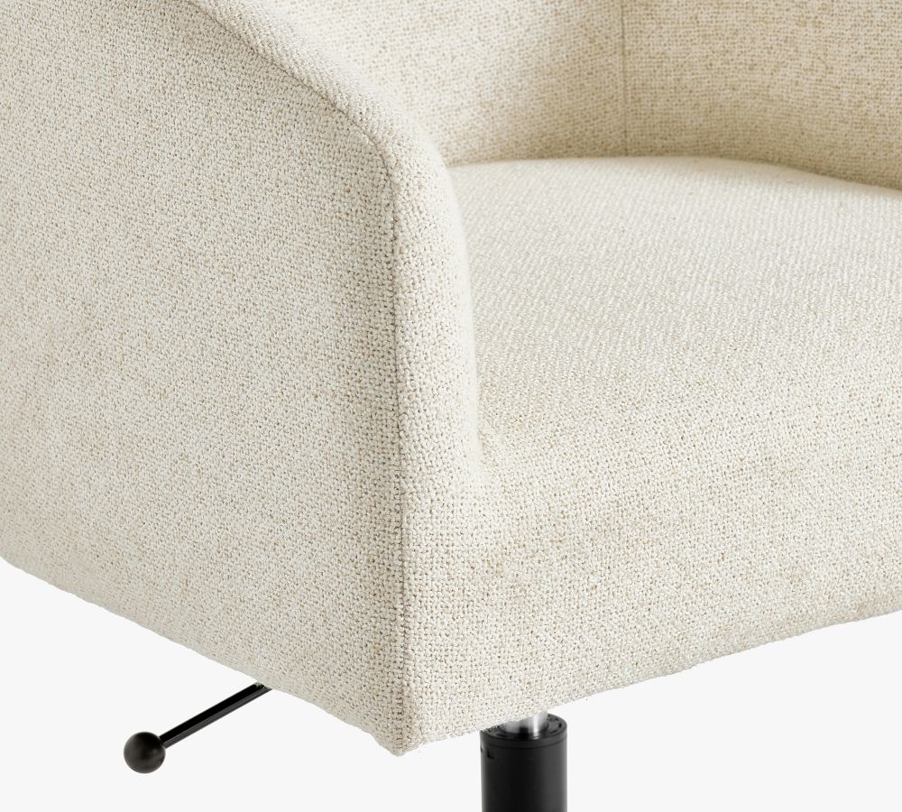 Baldwin Upholstered Swivel Desk Chair | Pottery Barn