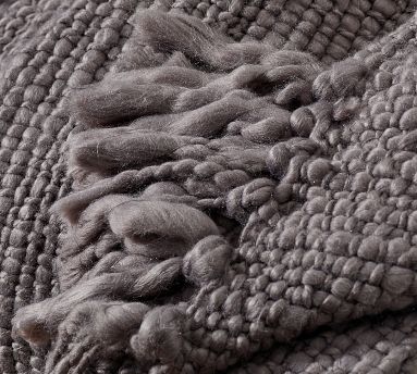 OPEN BOX: Textured Basketweave Knit Throw | Pottery Barn