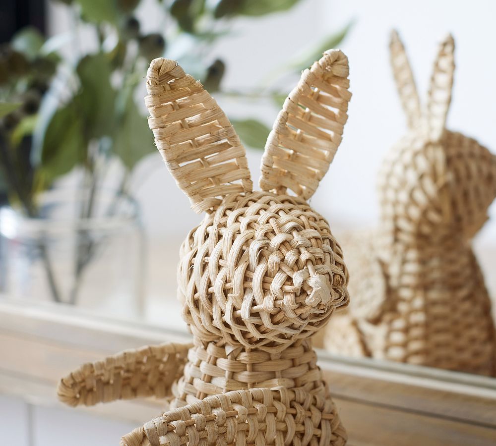 OPEN BOX: Handcrafted Rattan Bunny | Pottery Barn