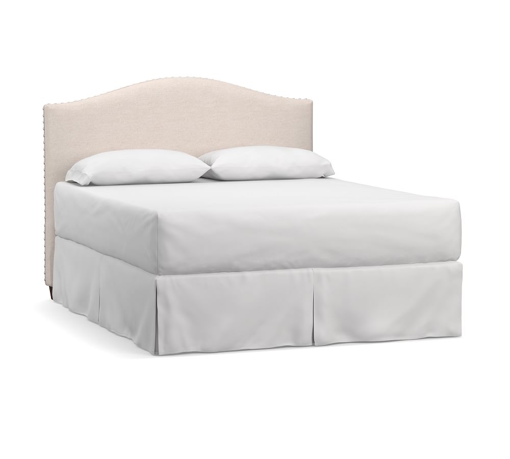 Raleigh Curved Upholstered Low Headboard | Pottery Barn