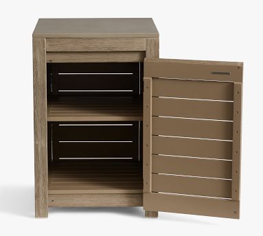 Indio FSC® Eucalyptus Outdoor Kitchen Single Door Cabinet | Pottery Barn