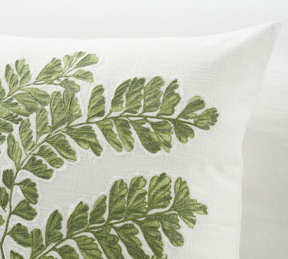 Fern Embroidered Pillow Cover | Pottery Barn