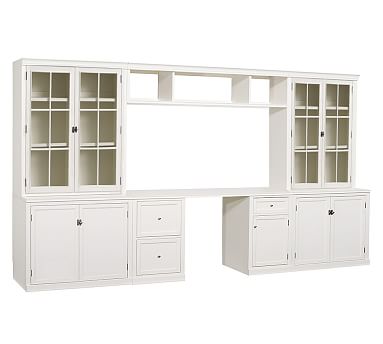 Logan Desk with Storage Cabinet Suite Bridge | Pottery Barn