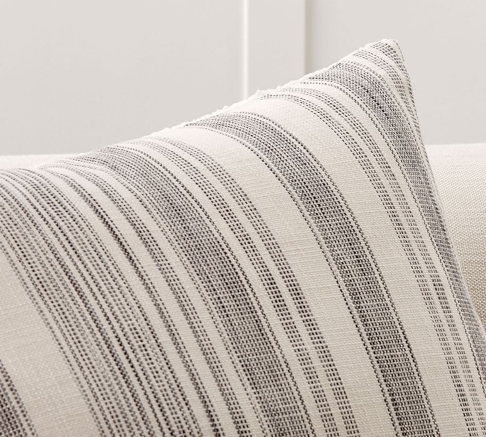 Hawthorn Stripe Sherpa Back Pillow Cover | Pottery Barn