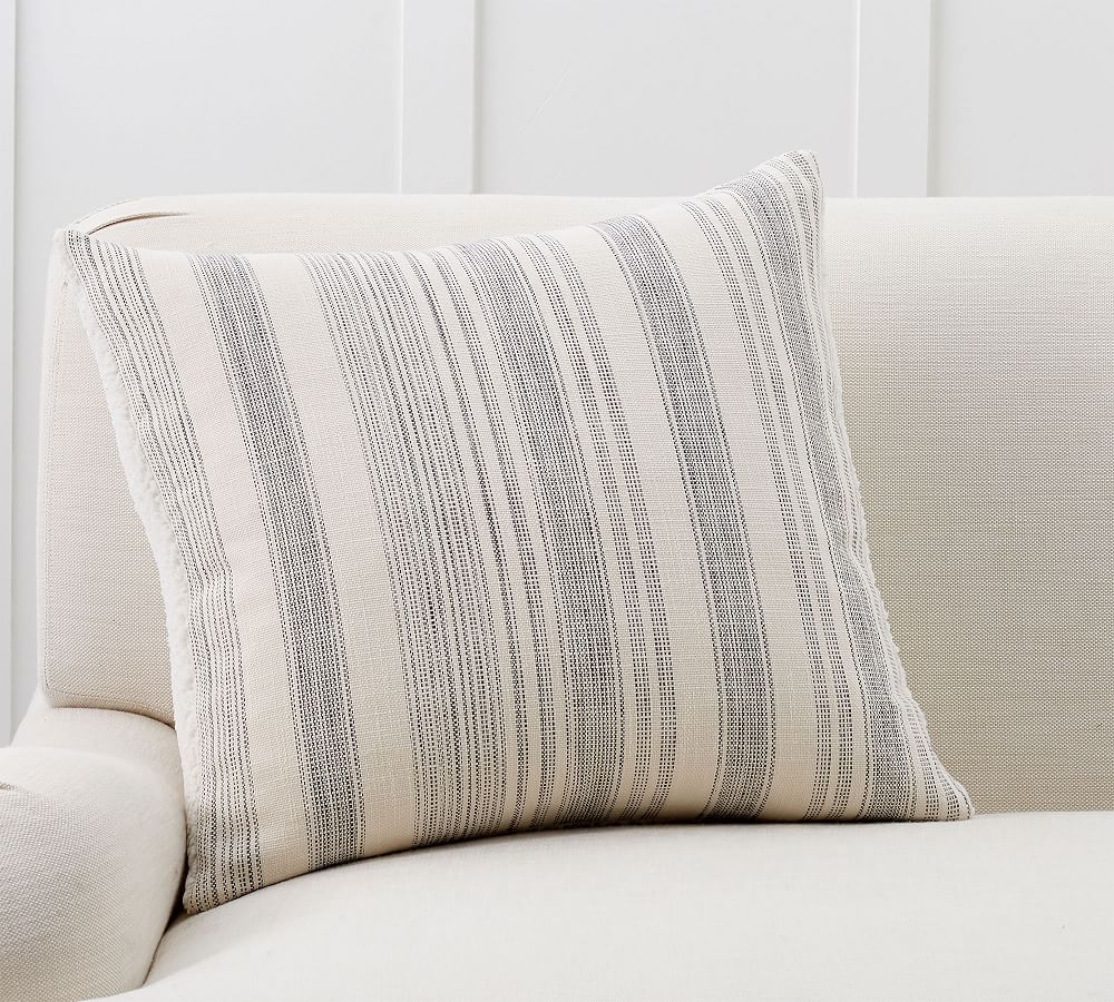 Hawthorn Stripe Sherpa Back Pillow Cover | Pottery Barn