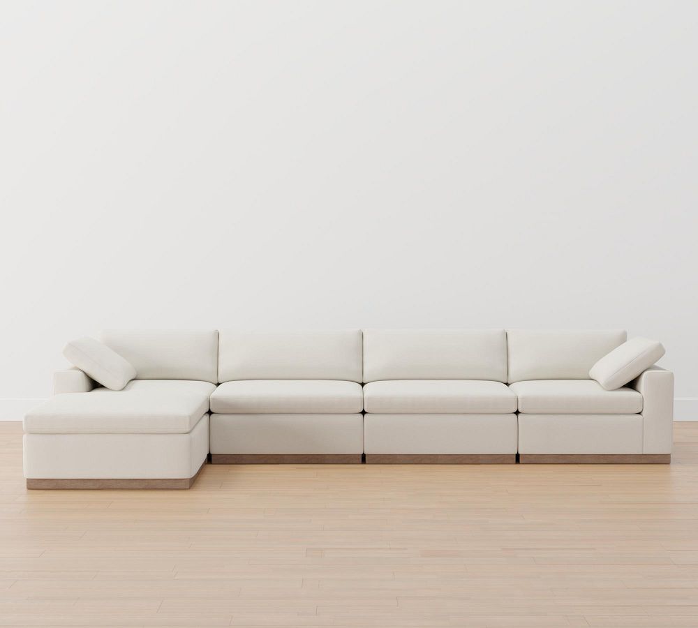 Dream Square Wide Arm Upholstered Modular Sofa Chaise Sectional with ...