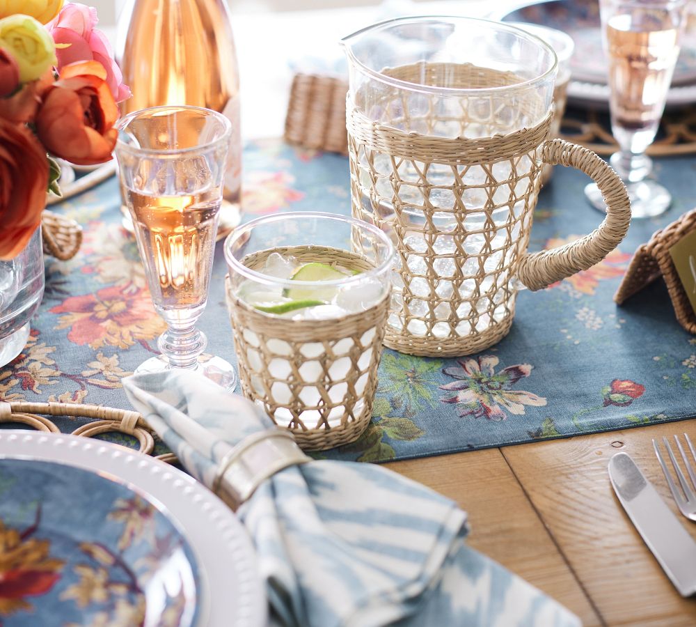 Cane Recycled Drinking Glasses | Pottery Barn