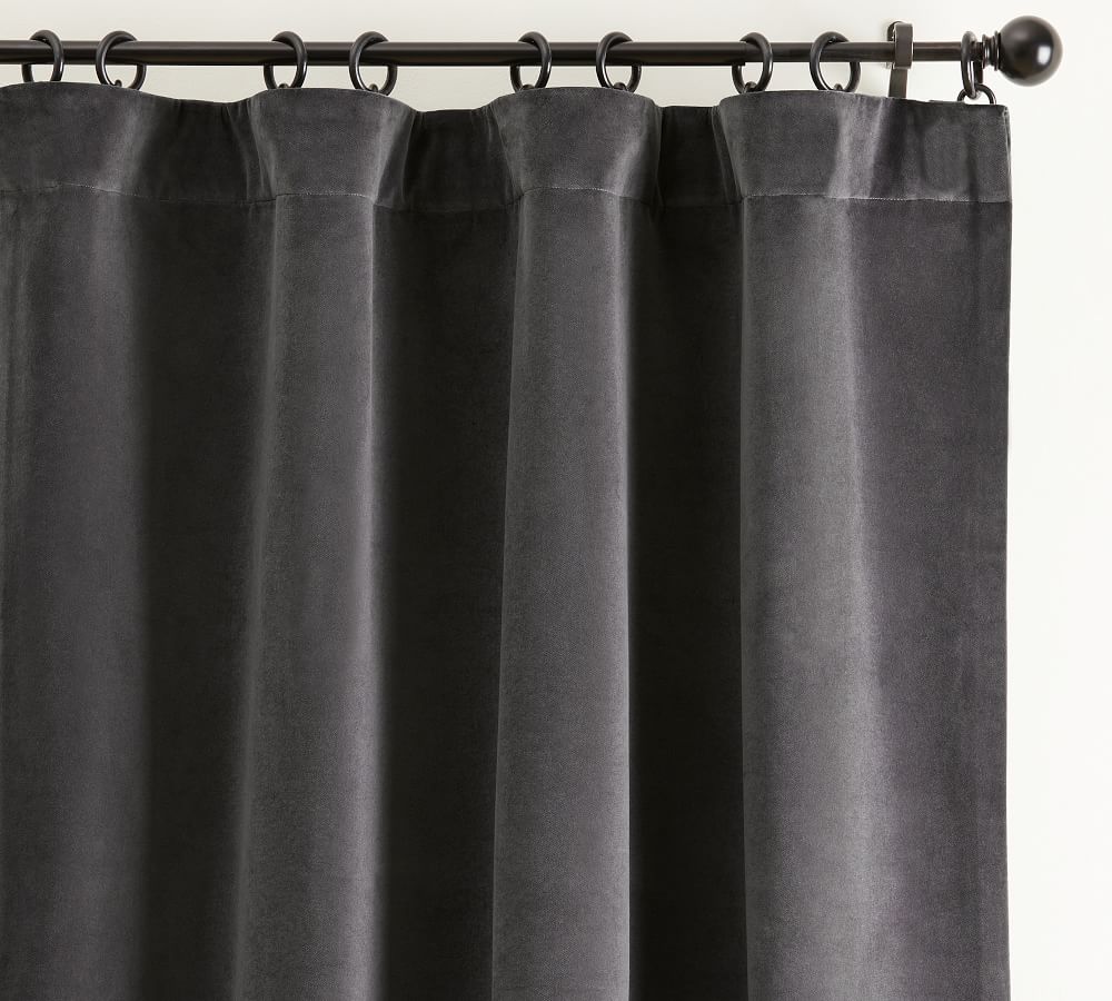 Velvet Twill Blackout Curtain | Pottery Barn