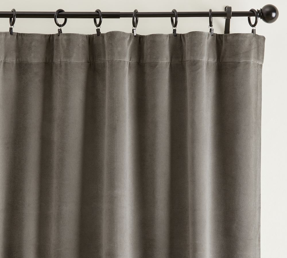 Velvet Twill Blackout Curtain | Pottery Barn