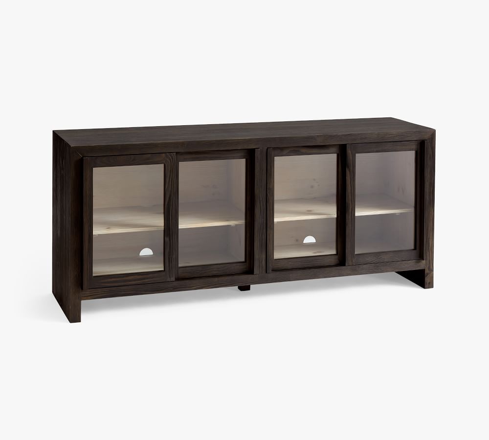 Folsom Glass Media Console | Pottery Barn