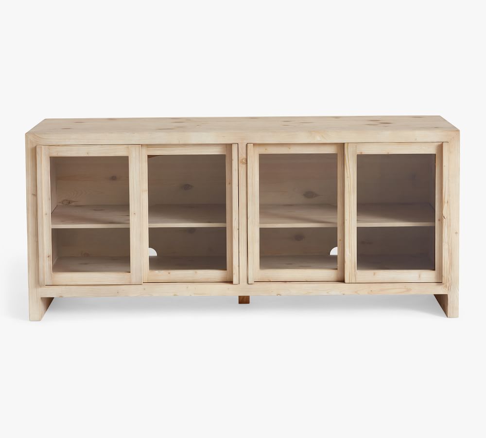 Folsom Glass Media Console | Pottery Barn