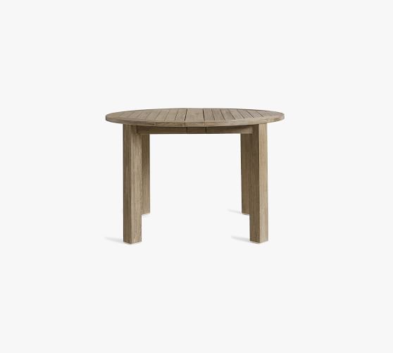Indio FSC® Eucalyptus Round Extending Outdoor Dining Table | Pottery Barn