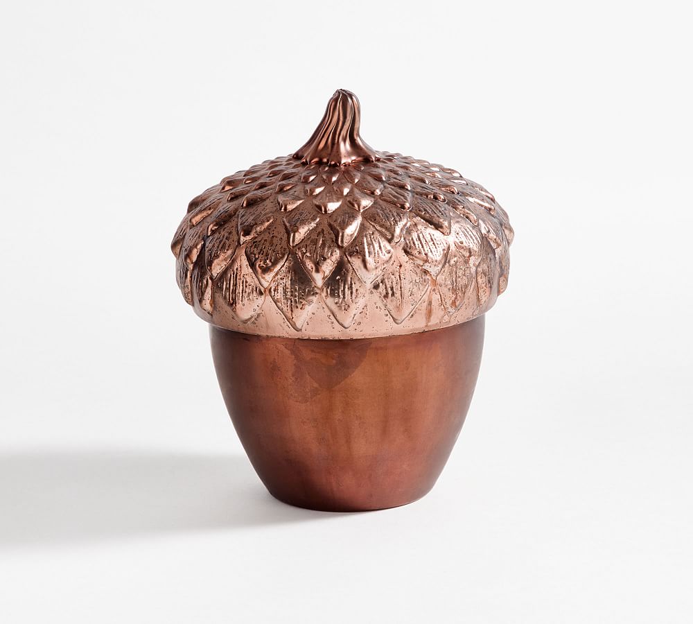 Acorn Lidded Scented Glass Candles - Harvest Spice | Pottery Barn
