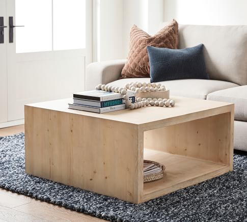 Folsom Rectangular Marble Coffee Table | Pottery Barn