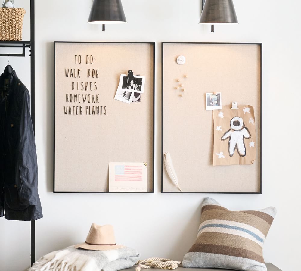 Linen Home Office Pinboard | Pottery Barn