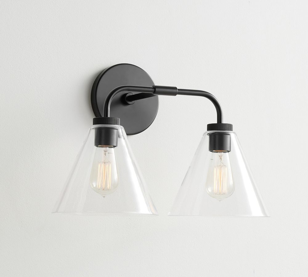 Reagan Double Cone Sconce | Pottery Barn
