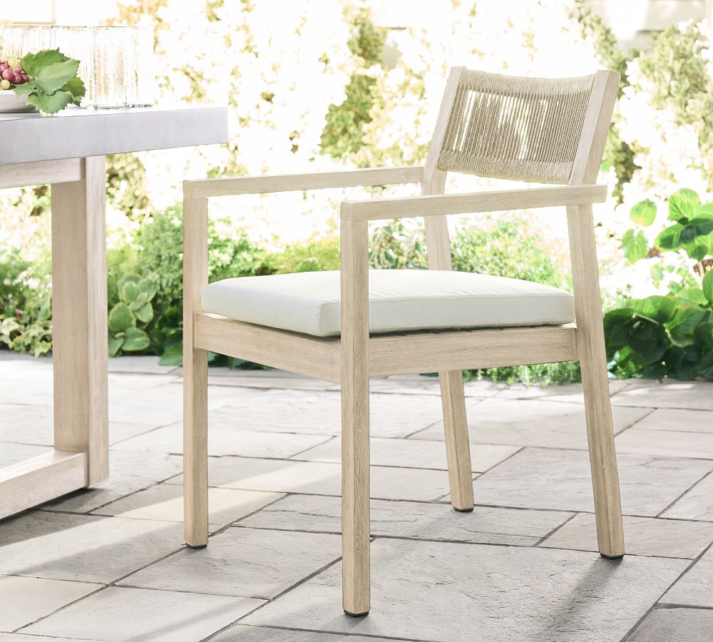 Indio Coastal FSC® Eucalyptus Rope Stackable Dining Chair | Pottery Barn