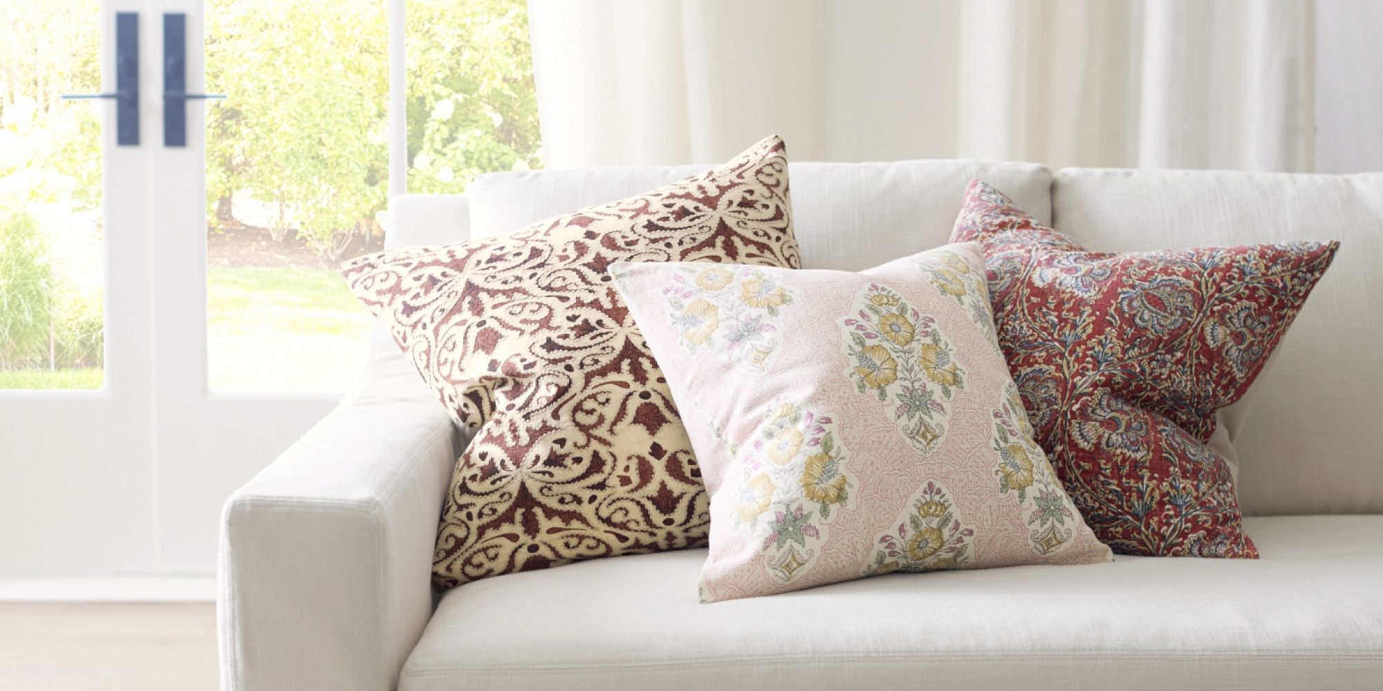 Reilley Embroidered Decorative Pillow Covers | Pottery Barn