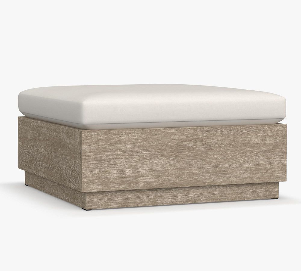 Indio FSC® Eucalyptus Modern Platform Ottoman | Pottery Barn