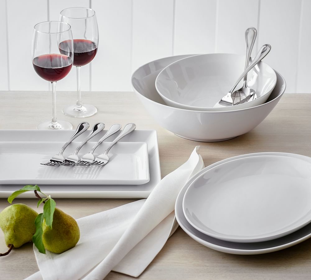 Entertaining Essentials Porcelain Nesting Serving Bowls - Set of 2 ...