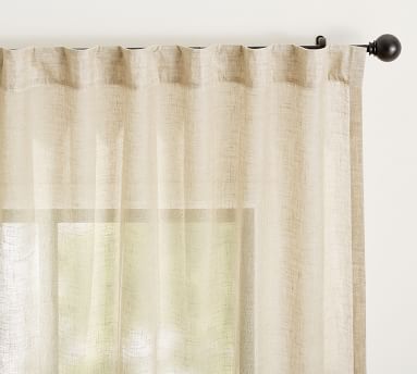 OPEN BOX: Emery Linen Sheer Curtain | Pottery Barn
