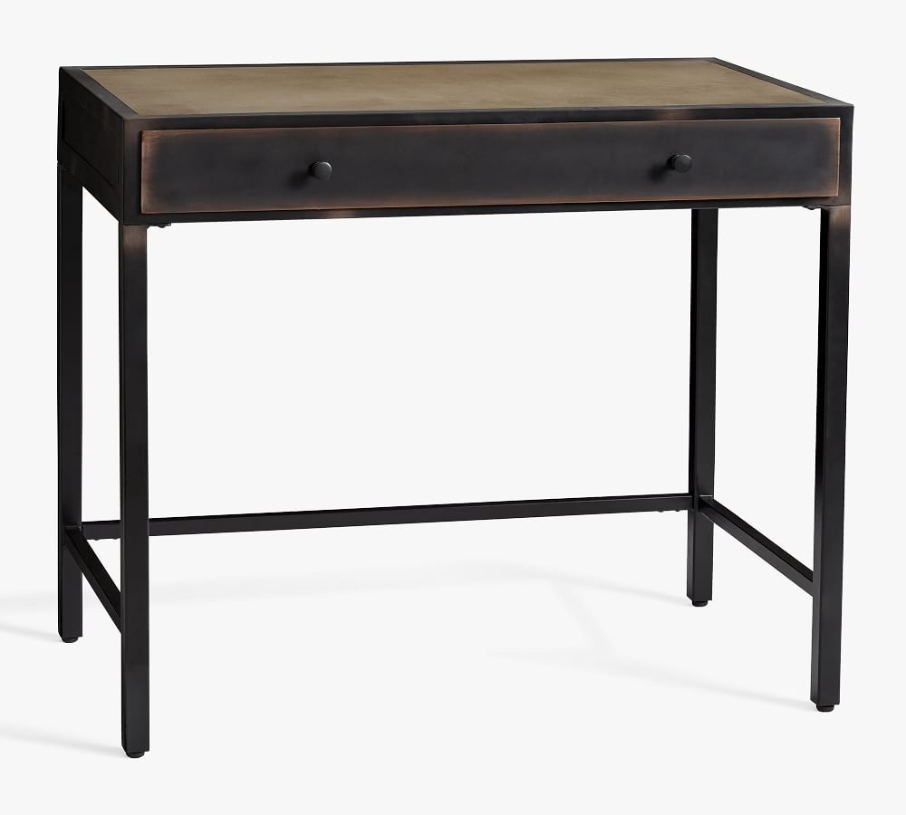 Flynn 36" Metal Writing Desk with Drawer | Pottery Barn