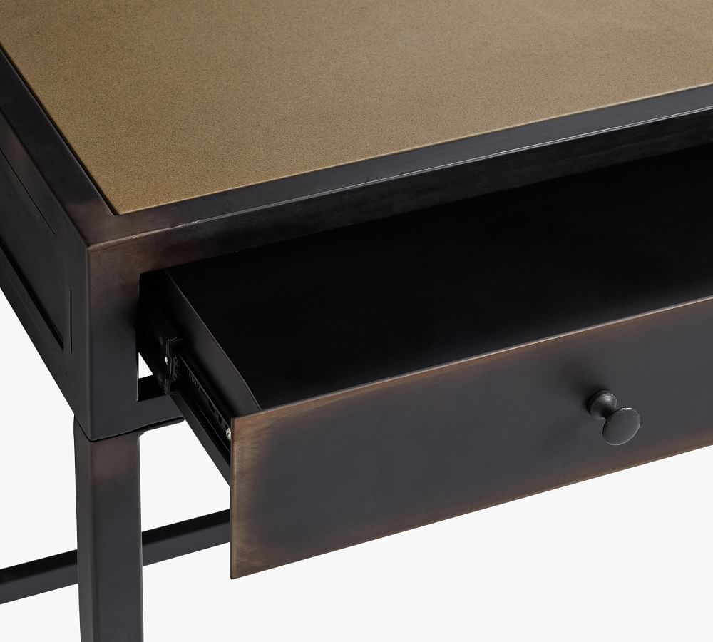 Flynn 36" Metal Writing Desk with Drawer | Pottery Barn