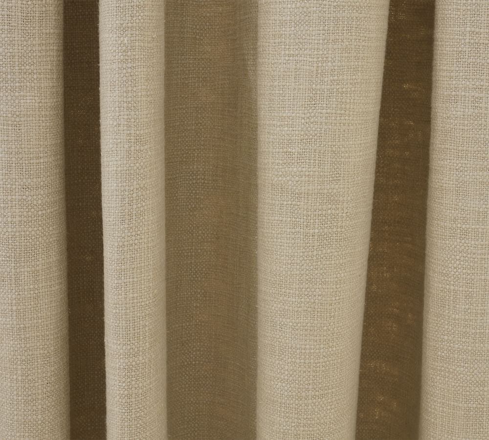 Faye Textured Linen Curtain | Pottery Barn