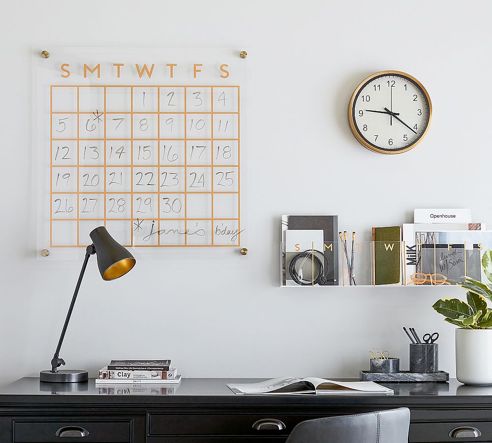 Acrylic & Brass Modular Wall Organization Collection | Pottery Barn