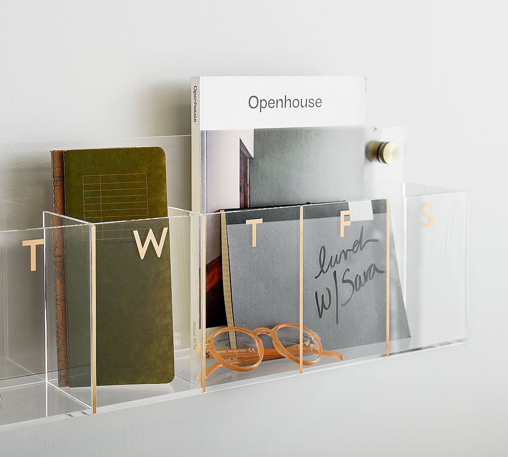 Acrylic & Brass Modular Wall Organization Collection | Pottery Barn