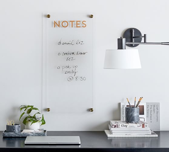 Acrylic & Brass Modular Wall Organization Collection | Pottery Barn