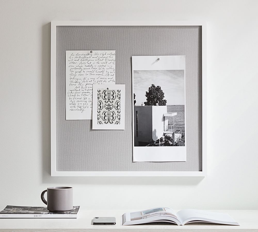 Wood Gallery Office Pinboard - White | Pottery Barn