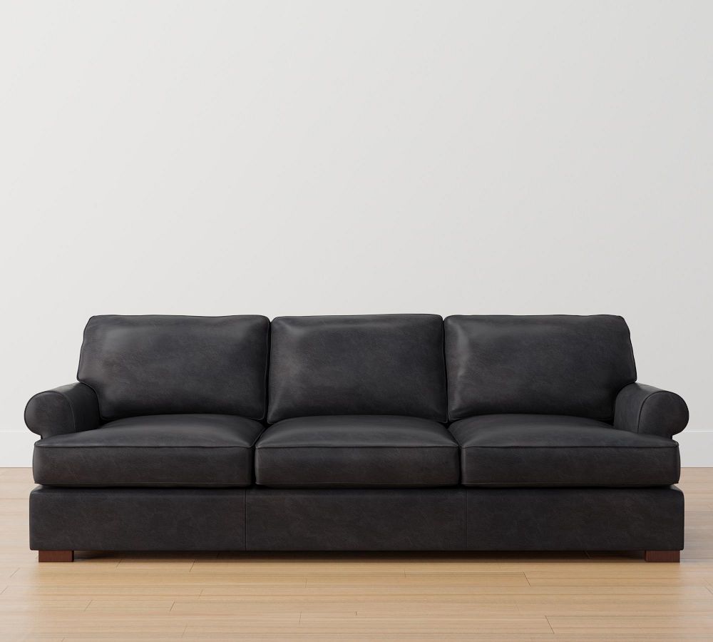 Townsend Roll Arm Leather Sofa | Pottery Barn