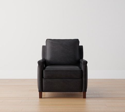 Tyler Square Arm Leather Power Lift Recliner | Pottery Barn