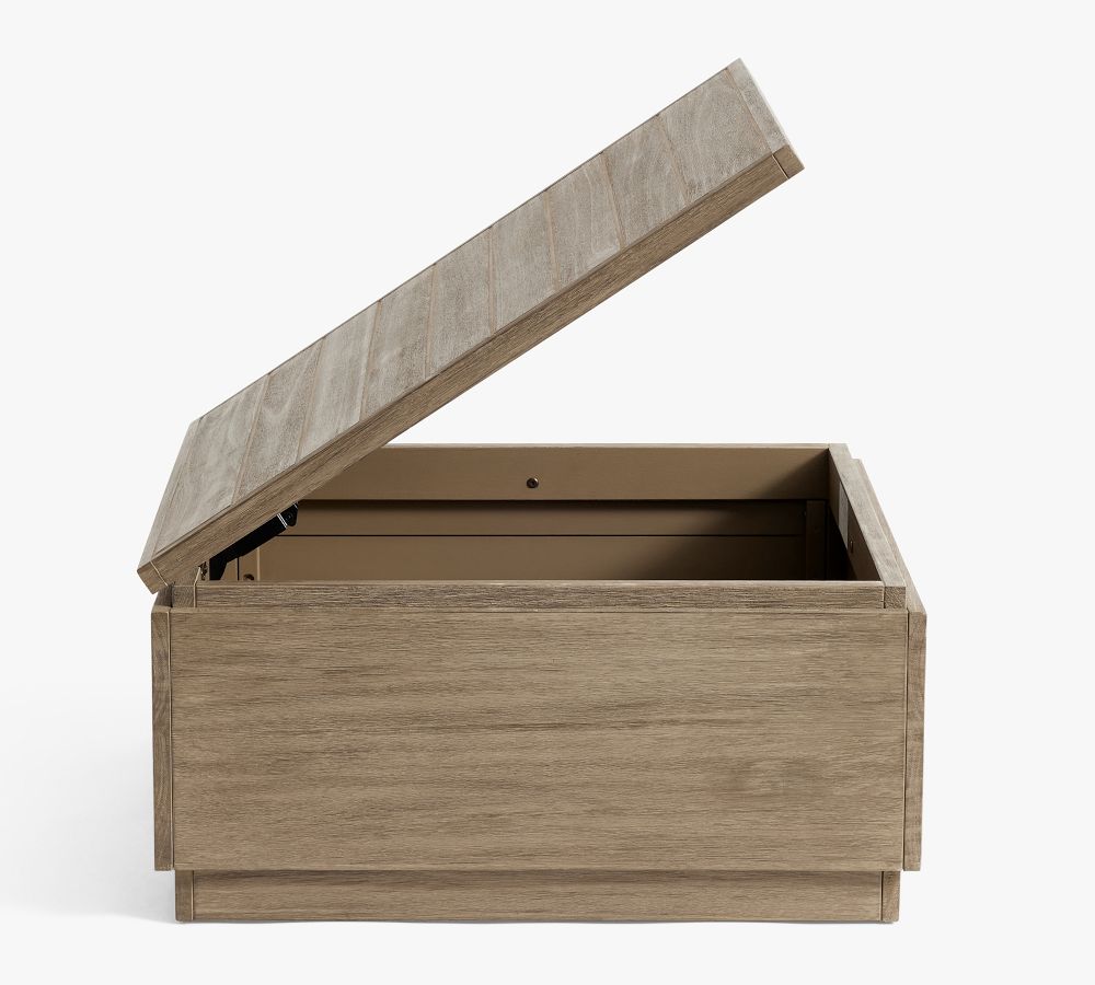 Indio FSC® Eucalyptus Modern Platform Coffee Table with Storage ...