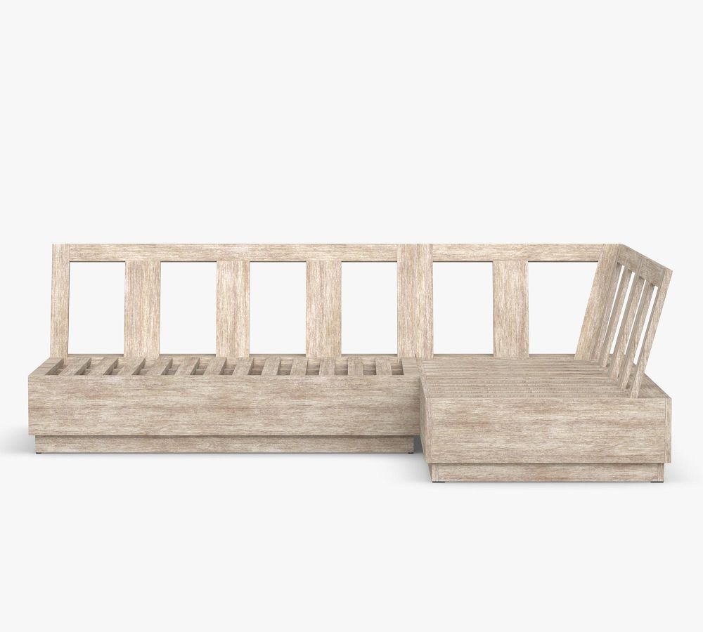 Indio FSC® Eucalyptus Modern Platform 3-Piece Sectional Set | Pottery Barn