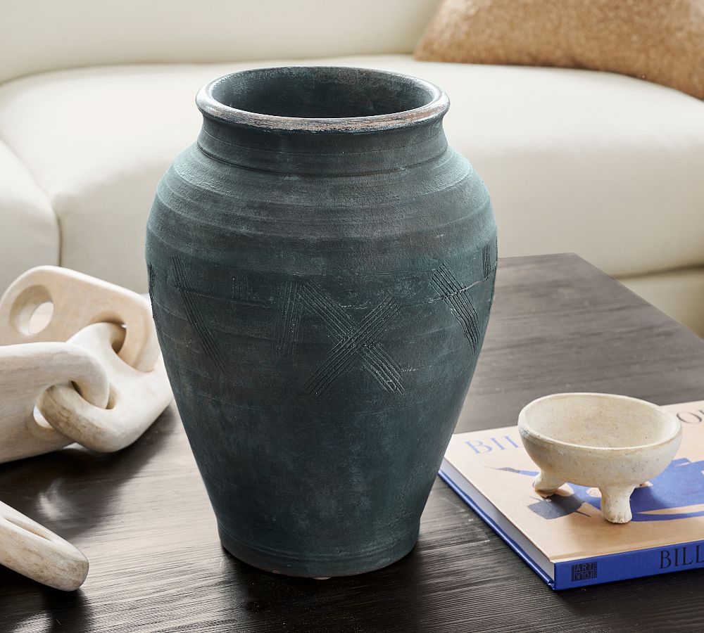 Indigo Artisan Handcrafted Vase | Pottery Barn