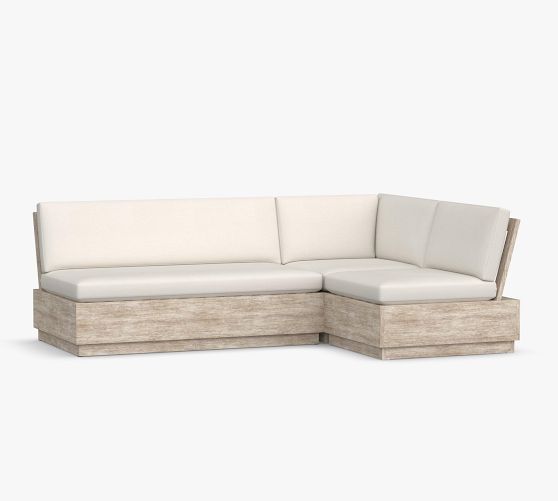 Indio FSC® Eucalyptus Modern Platform 3-Piece Outdoor Sectional Set ...