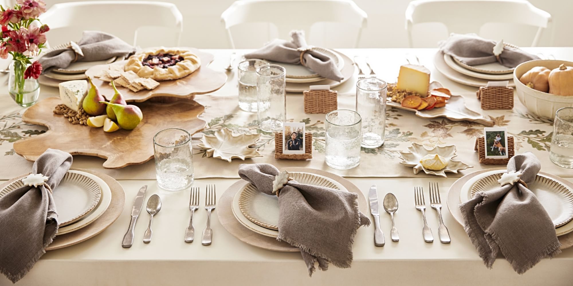 Ridge Textured Stoneware 16-Piece Dinnerware Set | Pottery Barn