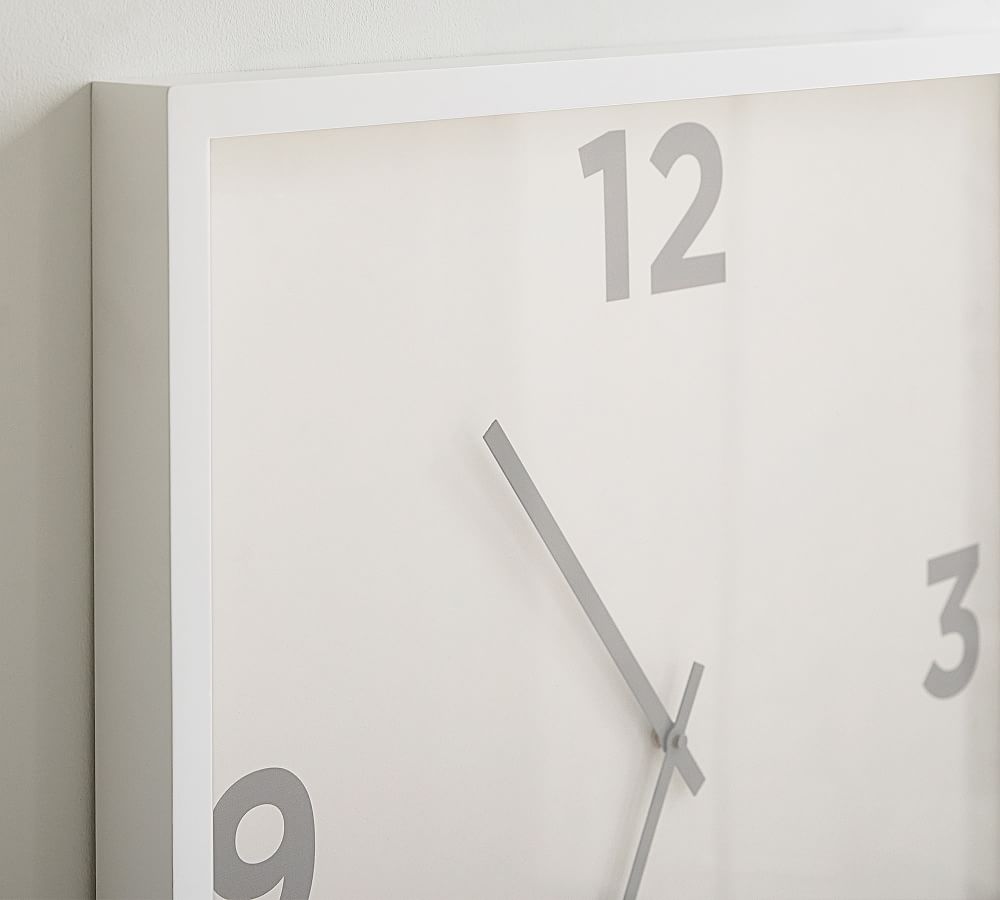 Wood Gallery Wall Clock - White | Pottery Barn