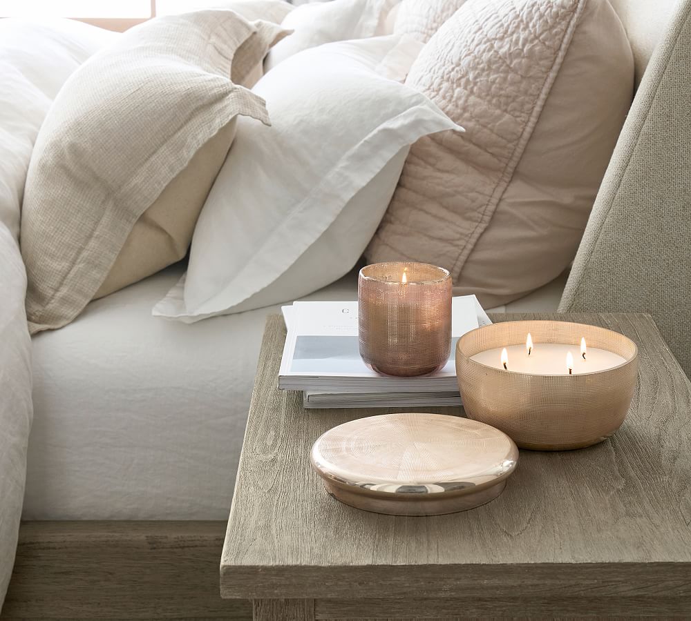 Textured Modern Glass Candles | Pottery Barn